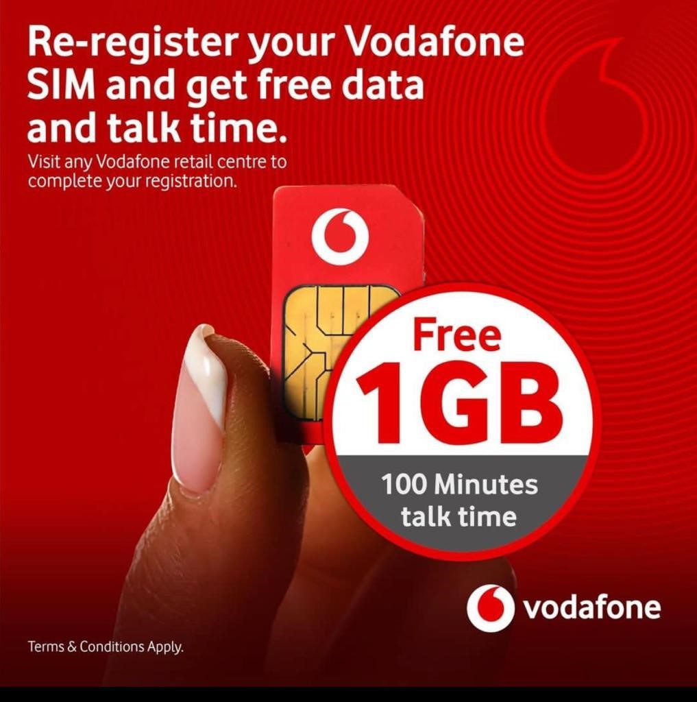 Vodafone offers free 1GB data, 100 mins airtime for SIM Registration ...