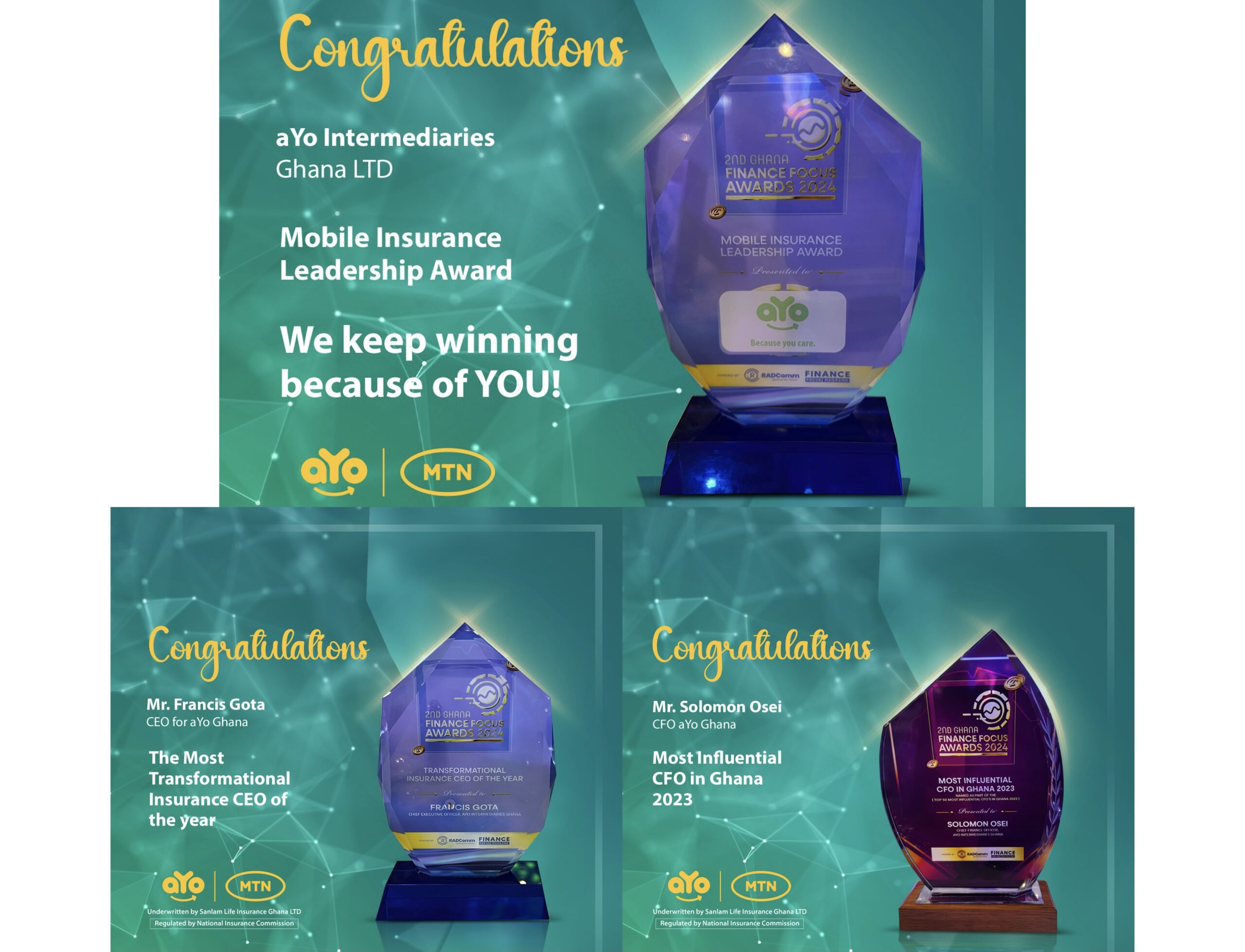 aYo Ghana wins three big laurels at Ghana Finance Focus Awards | TechFocus24