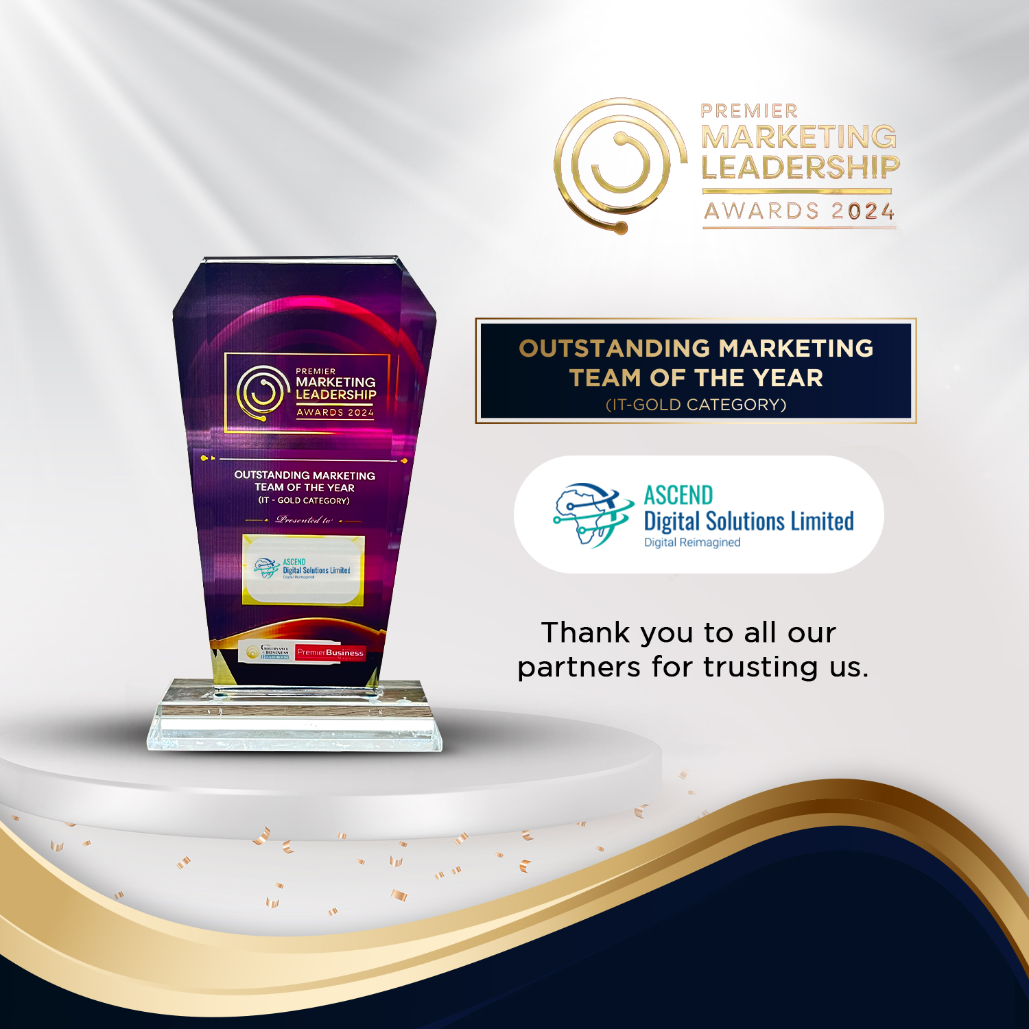 Ascend Digital wins 4 laurels at GITTA and Premier Marketing Leadership Awards 2024 | TechFocus24